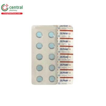 Thuốc ngủ Zepam 10 điều trị trạng thái lo âu, kích động, mất ngủ