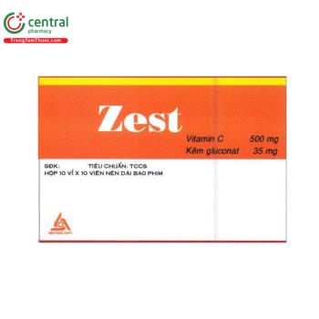 Thuốc Zest - bổ sung vitamin C và kẽm, giúp tăng cường sức đề kháng