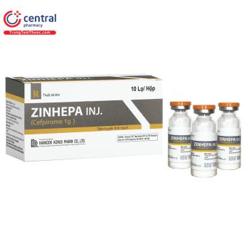 [CHÍNH HÃNG] Thuốc Zinhepa Inj. 1g điều trị nhiễm khuẩn nặng