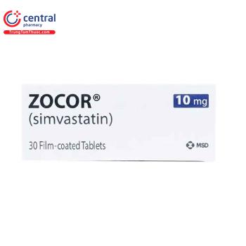 [CHÍNH HÃNG] Thuốc Zocor 10mg - Thuốc làm hạ Cholesterol máu