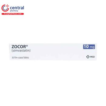 [CHÍNH HÃNG] Thuốc Zocor 10mg - Thuốc làm hạ Cholesterol máu