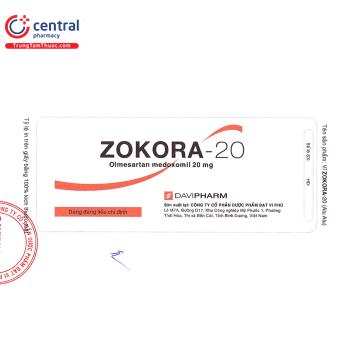 [CHÍNH HÃNG] Thuốc Zokora-20 điều trị tăng huyết áp vô căn hiệu quả