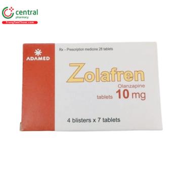 Thuốc Zolafren 10mg điều trị bệnh tâm thần và chứng hưng cảm có rối ...