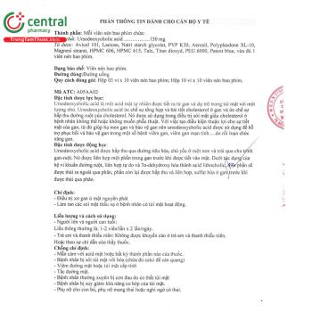 Thuốc Zozo 150 - Điều trị xơ gan ứ mật nguyên phát, làm tan sỏi mật