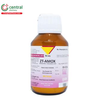 Thuốc ZT-Amox 200/28,5mg (70ml) - điều trị nhiễm khuẩn hô hấp, viêm xoang