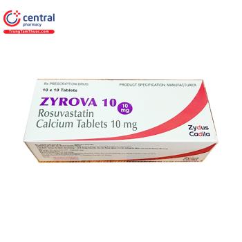 [CHÍNH HÃNG] Thuốc Zyrova 20 điều trị cholesterol máu tăng