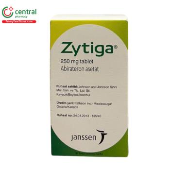 Thuốc Zytiga 250mg của Janssen - Điều trị ung thư tuyến tiền liệt