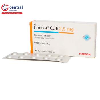 Thuốc Concor COR 2.5mg (Bisoprolol): thuốc điều trị suy tim