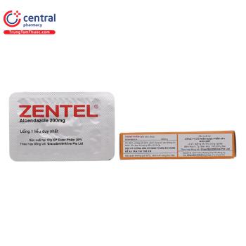 Thuốc Zentel 200mg (Albendazole) tẩy giun cho trẻ em: cách dùng, liều dùng
