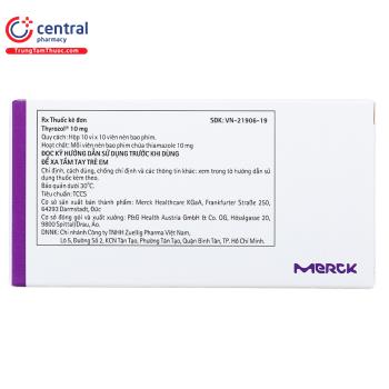 [CHÍNH HÃNG] Thuốc trị cường giáp Thyrozol 10mg hộp 100 viên