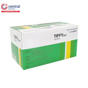 Thuốc Tiffy Dey (25 vỉ x 4 viên): Chỉ định, liều dùng & lưu ý sử dụng