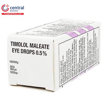 [CHÍNH HÃNG] Thuốc nhỏ mắt Timolol Maleate 0.5% 5ml trị tăng nhãn áp