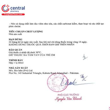 Thuốc bổ sung kẽm Tiptipot: Liều dùng, cách dùng, giá bán