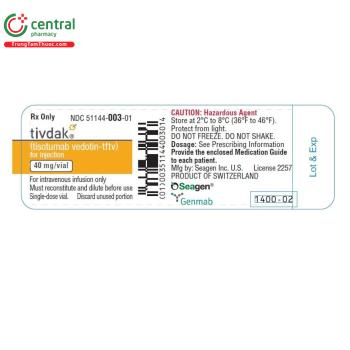 Thuốc Tivdak 40mg Tisotumab trị ung thư cổ tử cung mua ở đâu?