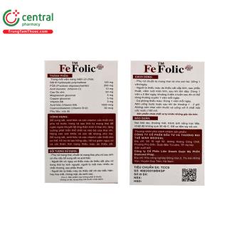 Thuốc TM FeFolic Plus bổ sung acid folic, tăng cường sức đề kháng