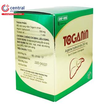 Thuốc Toganin 200mg điều trị suy giảm chức năng gan