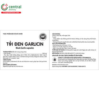 Thuốc Tỏi đen Garlicin giúp giảm cholesterol, bảo vệ tim mạch