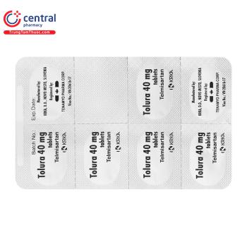 [CHÍNH HÃNG] Thuốc Tolura Tablets 40 mg - điều trị tăng huyết áp