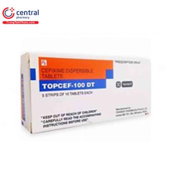 Thuốc Topcef-100 DT (Cefixime 100mg): Tác dụng, Chỉ định, Liều dùng