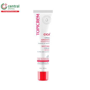 Topicrem Cica Soothing Cream 40ml - kem dưỡng ẩm phục hồi da