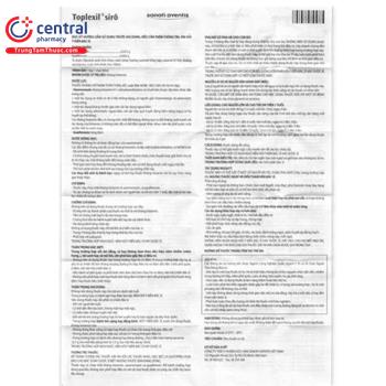 Thuốc Toplexil (siro): Chỉ định, liều dùng và lưu ý sử dụng