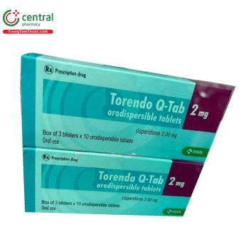 Thuốc Torendo Q-Tab 2mg - điều trị tâm thần phân liệt