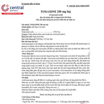 [CHÍNH HÃNG] Thuốc Toxaxine Inj. 250mg điều trị biến chứng xuất huyết