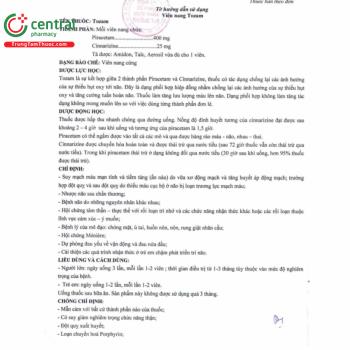 Thuốc Tozam điều trị suy giảm tuần hoàn máu, chóng mặt giá bao nhiêu?