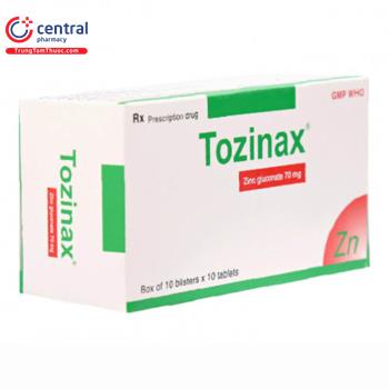Thuốc Tozinax 70mg bổ sung kẽm và điều trị thiếu kẽm cho cơ thể