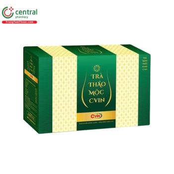 Trà thảo mộc xuyên tâm liên Cvin giảm ho, đau họng, viêm đường hô hấp