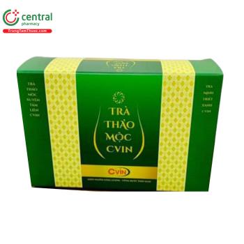 Trà thảo mộc xuyên tâm liên Cvin giảm ho, đau họng, viêm đường hô hấp
