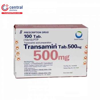 [CHÍNH HÃNG] Thuốc Transamin Tab.500mg có tác dụng cầm máu hiệu quả