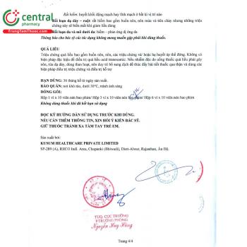 Thuốc Transtat 500 điều trị ngắn hạn và phòng ngừa nguy cơ xuất huyết