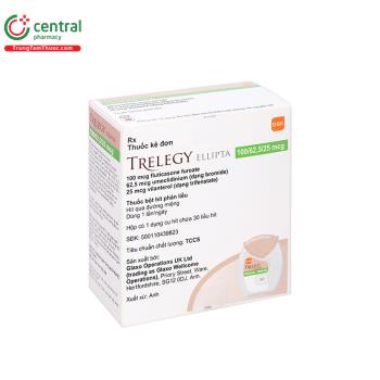 Thuốc Trelegy Ellipta 100/62,5/25 mcg điều trị phổi tắc nghẽn mãn tính