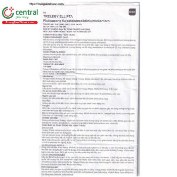 Thuốc Trelegy Ellipta 100/62,5/25 mcg điều trị phổi tắc nghẽn mãn tính