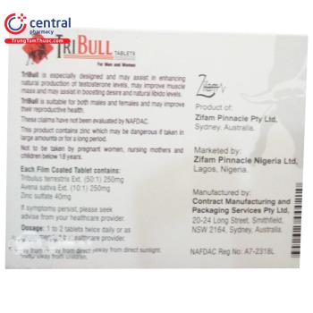 Thuốc TriBull : đối tượng sử dụng, liều dùng, giá bán