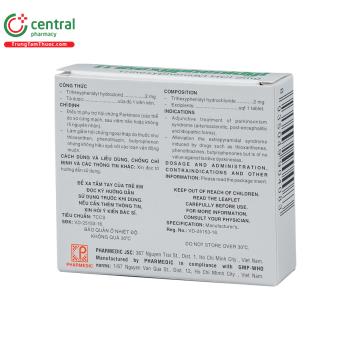 Thuốc Trihexyphenidyl 2mg Pharmedic phụ trợ trong điều trị Parkinson