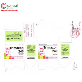 Thuốc Trimazon 240mg điều trị nhiễm khuẩn tiêu hóa, hô hấp cho trẻ