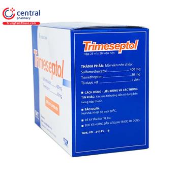 Thuốc điều trị nhiễm khuẩn Trimeseptol 480mg (vỉ): liều dùng, giá bán
