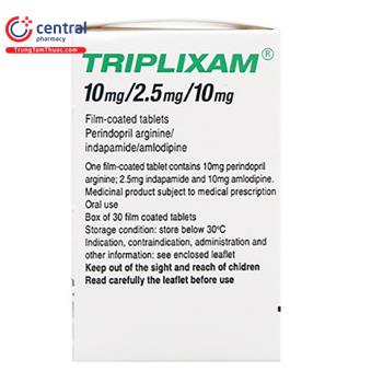 [CHÍNH HÃNG] Thuốc Triplixam 10mg/2.5mg/10mg trị tăng huyết áp