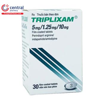 Thuốc Triplixam 5mg/1.25mg/10mg điều trị huyết áp cao hiệu quả