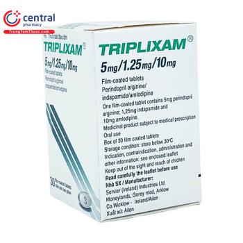 Thuốc Triplixam 5mg/1.25mg/10mg điều trị huyết áp cao hiệu quả