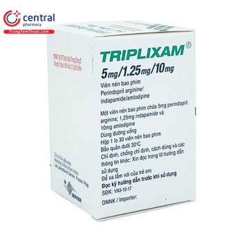 Thuốc Triplixam 5mg/1.25mg/10mg điều trị huyết áp cao hiệu quả