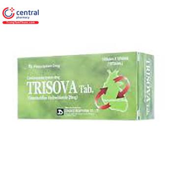 [CHÍNH HÃNG] Trisova Tab. (Trimetazidine 20mg) điều trị đau thắt ngực