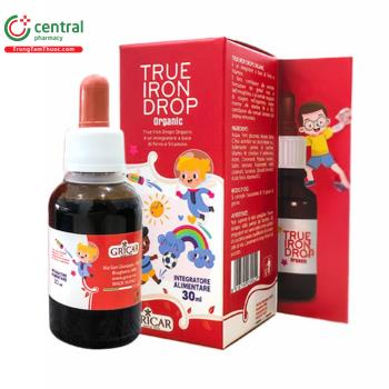True Iron Drop Organic hỗ trợ bổ sung sắt, vitamin và hỗ trợ trong tạo máu
