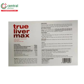 Thuốc True Liver Max - Hỗ trợ giải độc gan, tăng cường chức năng gan