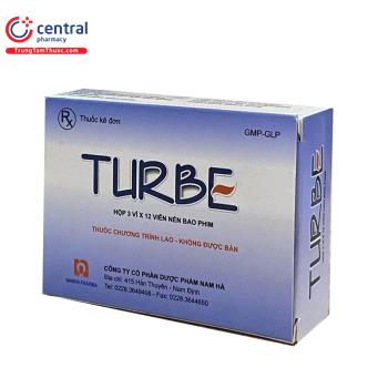 Thuốc Turbe 150/100mg Dược Nam Hà điều trị bệnh lao phổi ở người lớn