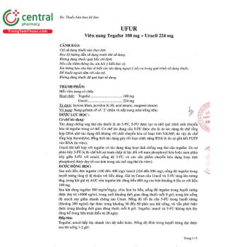 Thuốc Ufur Capsule – Điều trị ung thư dạ dày, đại trực tràng, phổi.