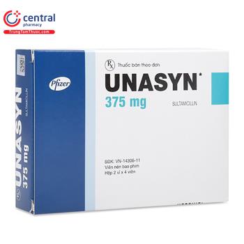 Thuốc Unasyn 375mg điều trị viêm xoang, viêm đường hô hấp
