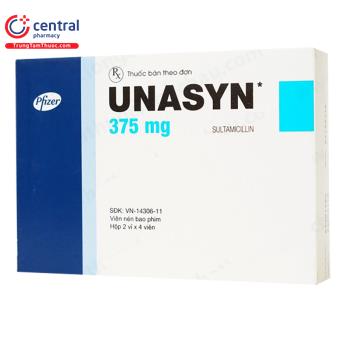 Thuốc Unasyn 375mg điều trị viêm xoang, viêm đường hô hấp